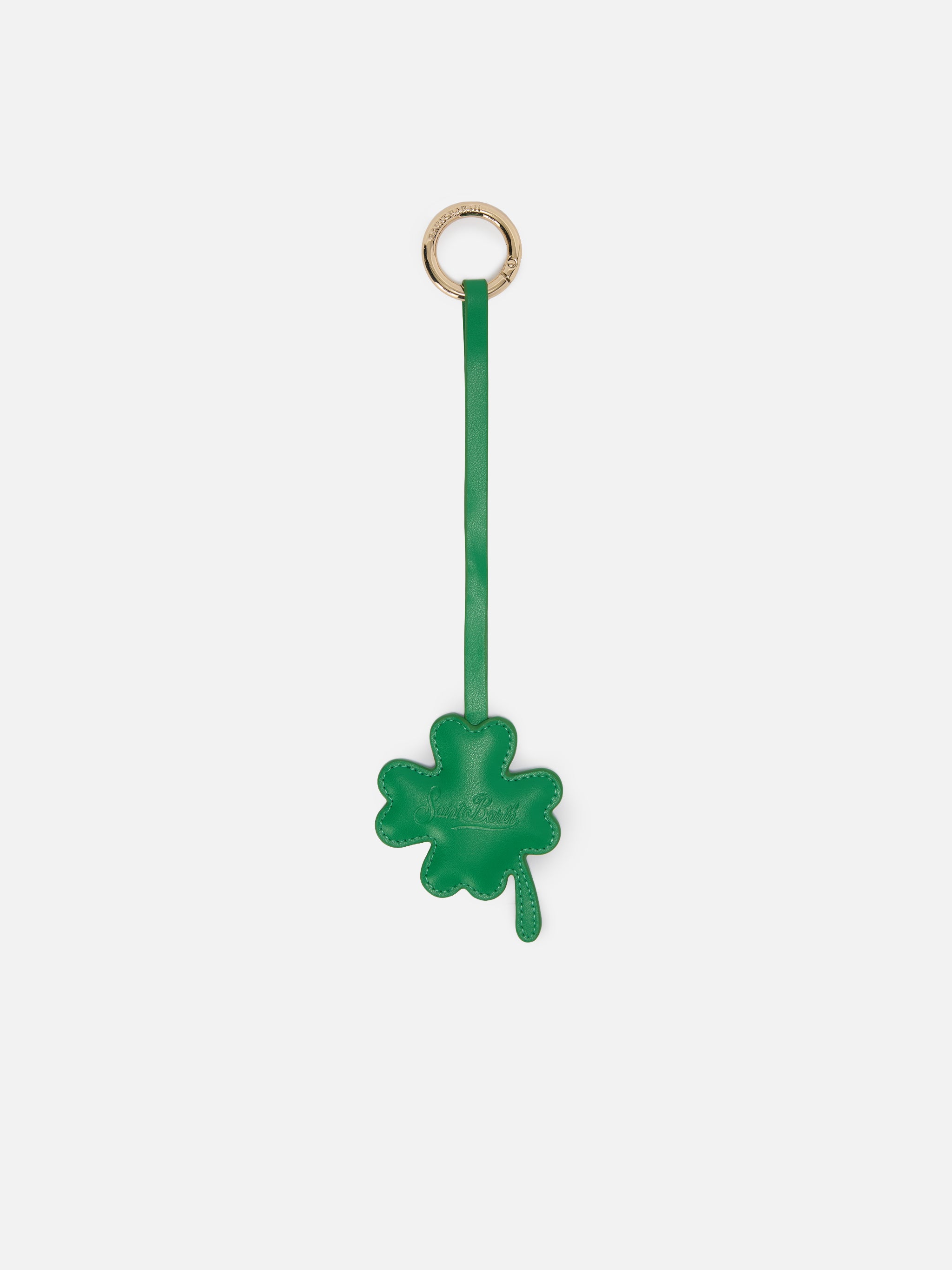 Four-Leaf Clover Bag Charm in green leather – MC2 Saint Barth